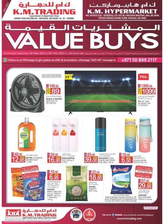 Value Buys - Mussafah Branches from K.M. TRADING until 28th May - K.M ...