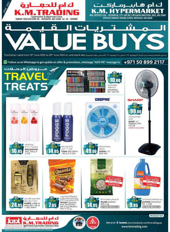 Value Buys - Mussafah Branches from K.M. TRADING until 25th June - K.M ...