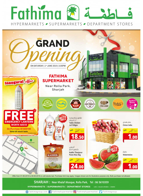 Grand Opening Offers - Near Rolla Park from Fathima until 8th June ...