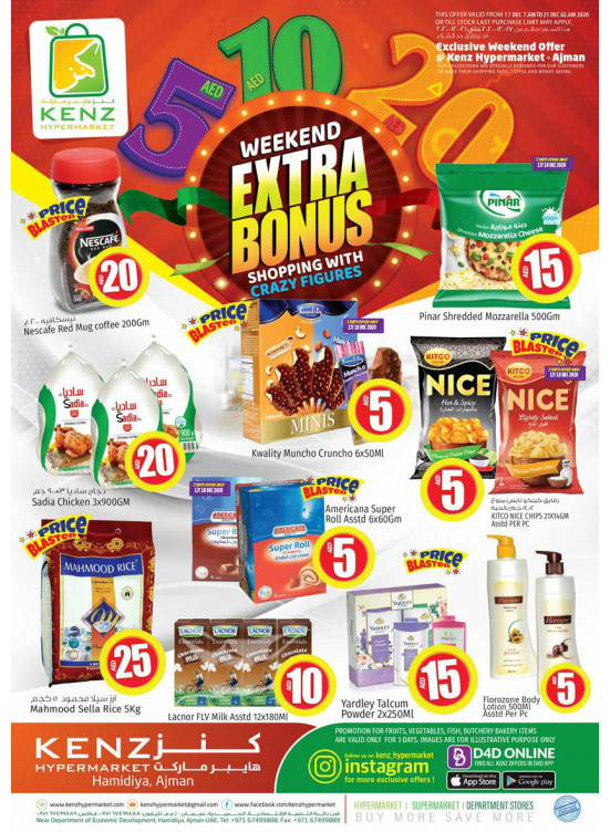 Weekend Extra Bonus Shopping from Kenz Hypermarket until 21st December ...