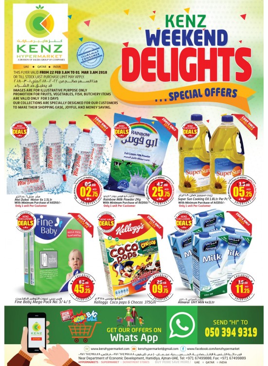 Weekend Delights from Kenz Hypermarket until 1st March - Kenz ...