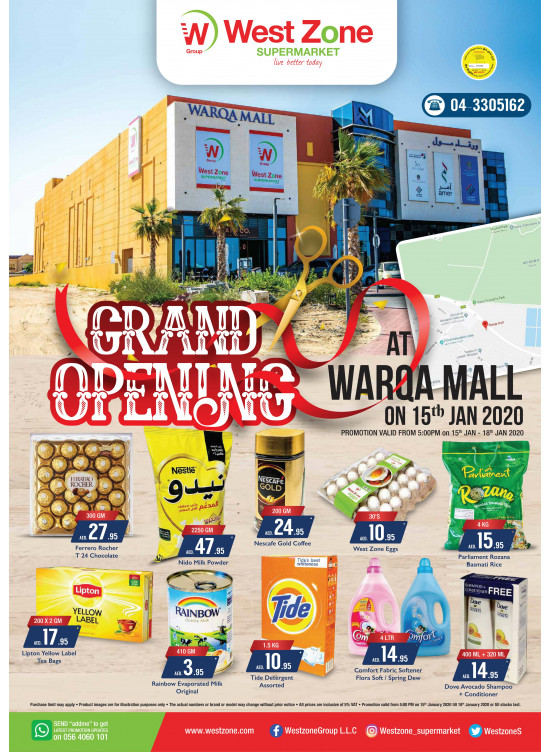 Grand Opening Offers - Warqa Mall from West Zone until 18th January ...