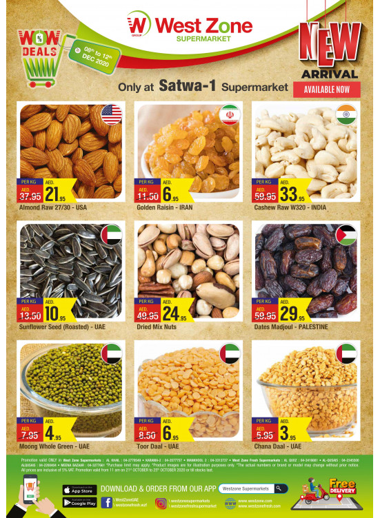 New Arrival Deals - Satwa, Dubai from West Zone until 12th December ...