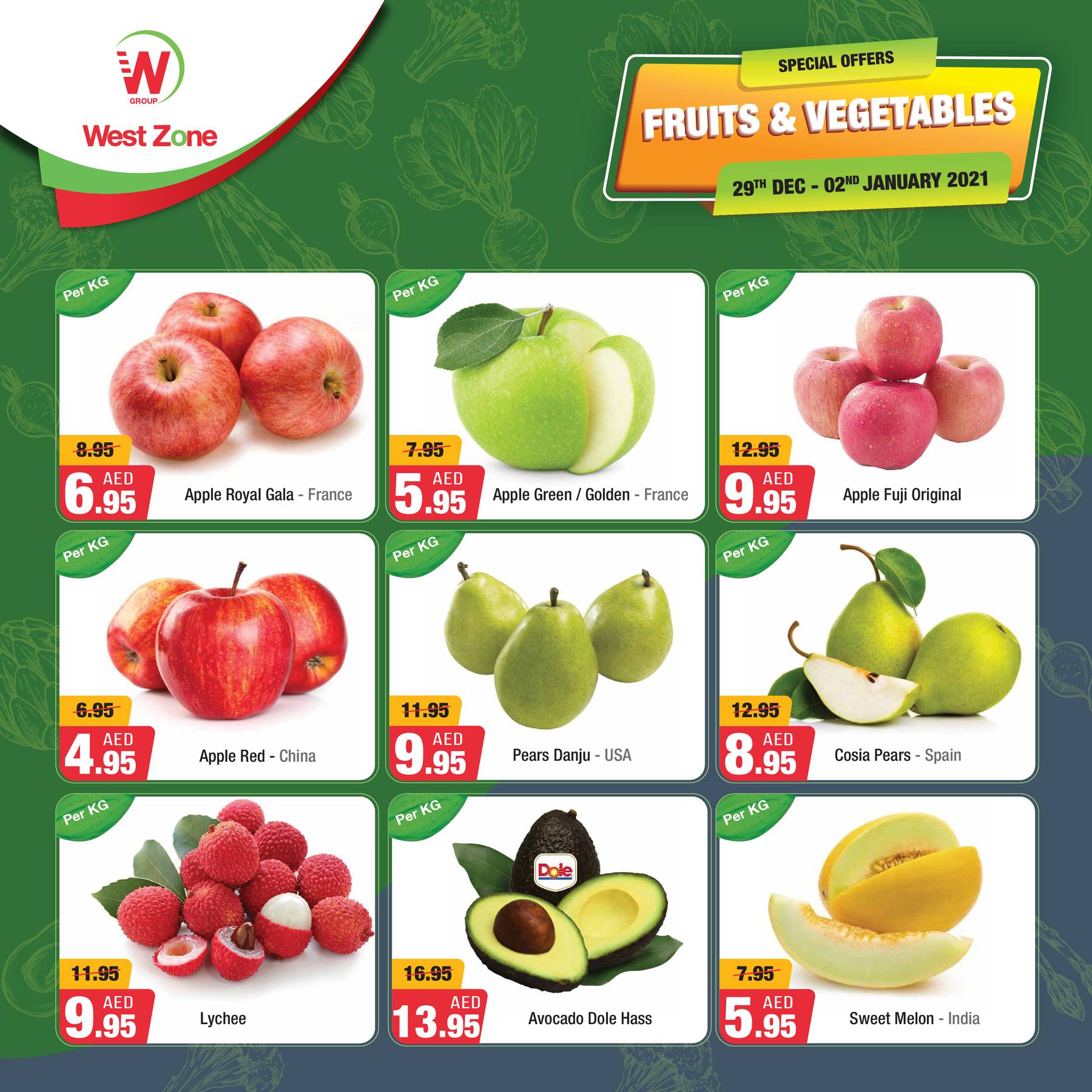 Fruits & Vegetables Offers from West Zone until 2nd January - West Zone ...