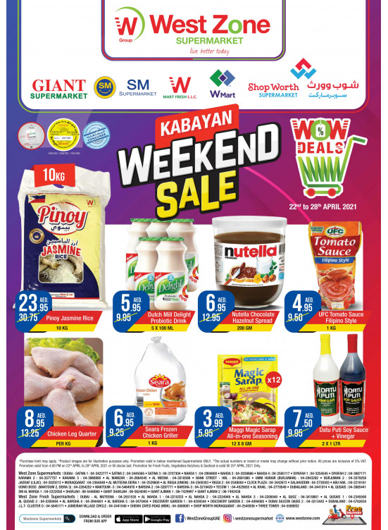 Weekend Sale from West Zone until 28th April - West Zone UAE Offers ...