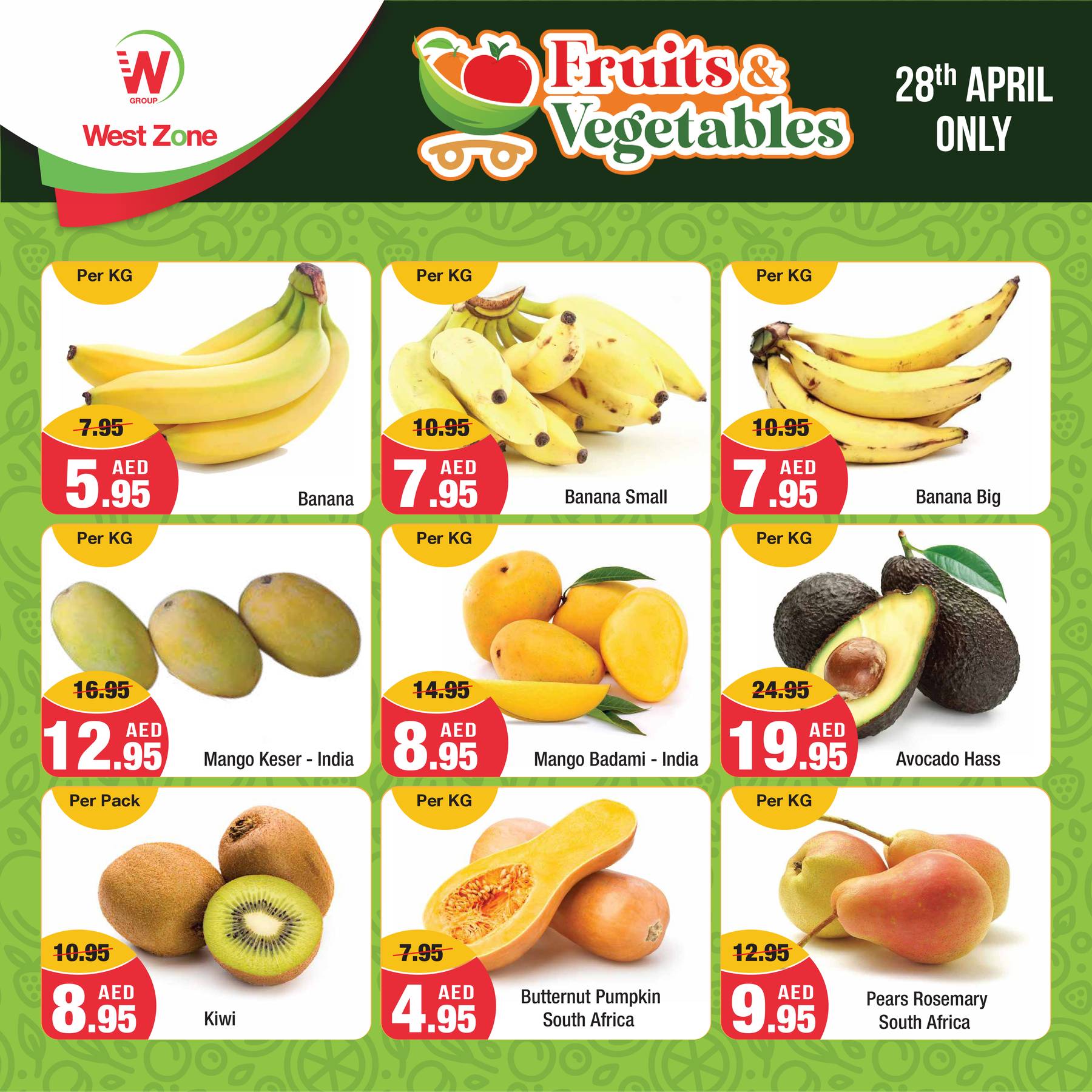 Fruits & Vegetables Offers from West Zone until 28th April - West Zone ...
