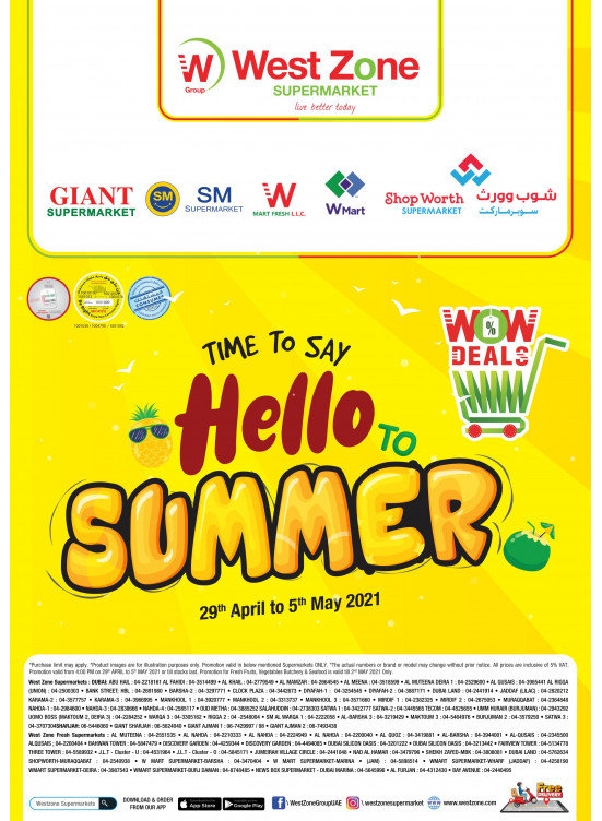 Summer Offers from West Zone until 5th May - West Zone UAE Offers ...