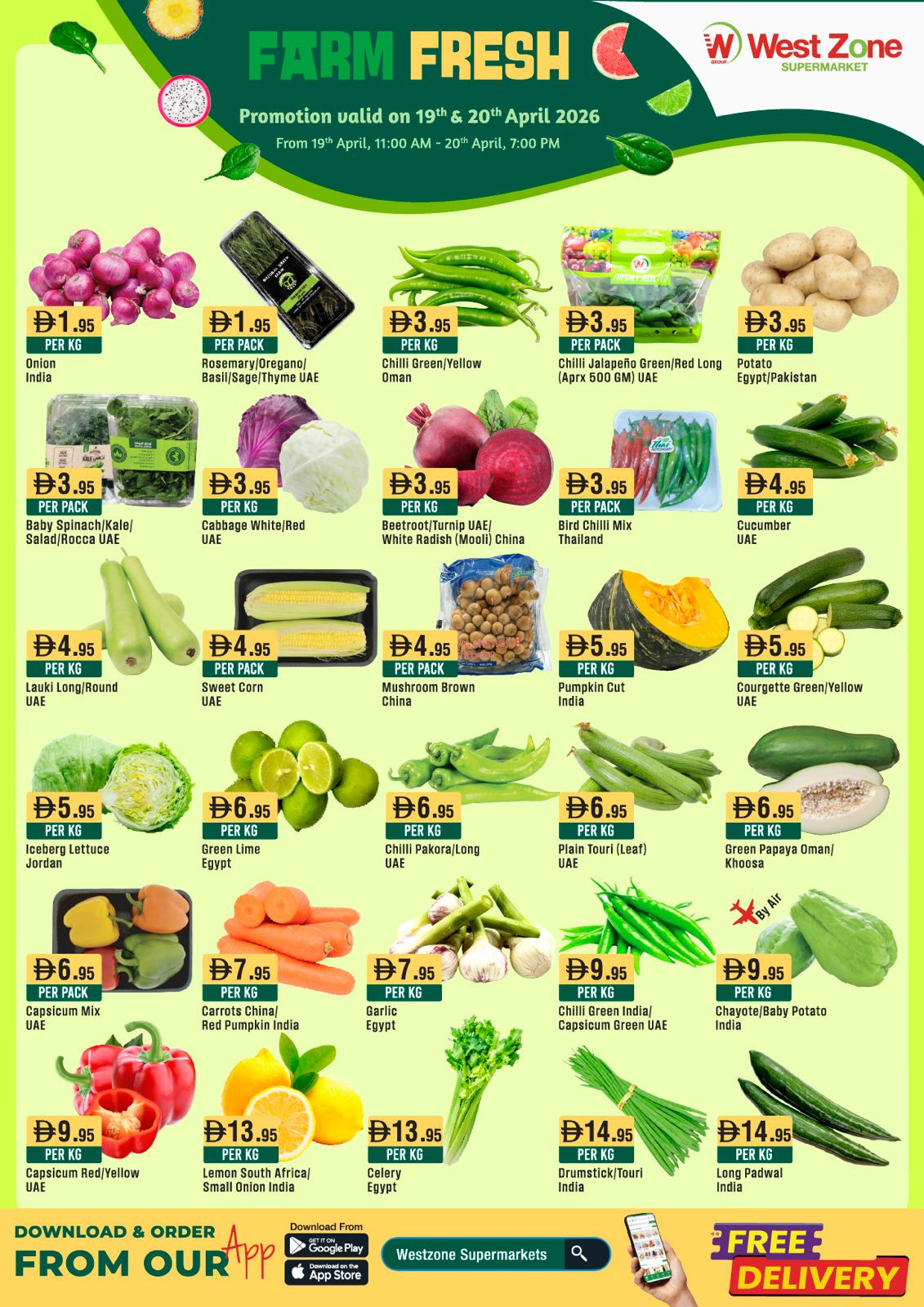 West Zone Farm Fresh Deals in UAE – 19 to 20 April 2026 - WoWDeals Blog