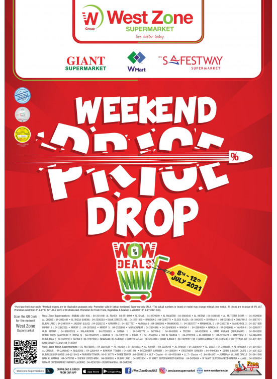 Weekend Price Drop from West Zone until 12th July - West Zone UAE ...