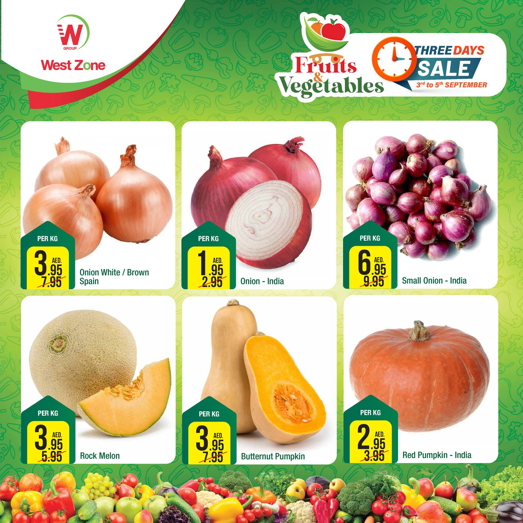 Fruits & Vegetables Offers from West Zone until 5th September - West ...