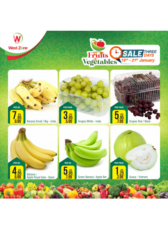 Fruits & Vegetables Offers from West Zone until 21st January - West ...