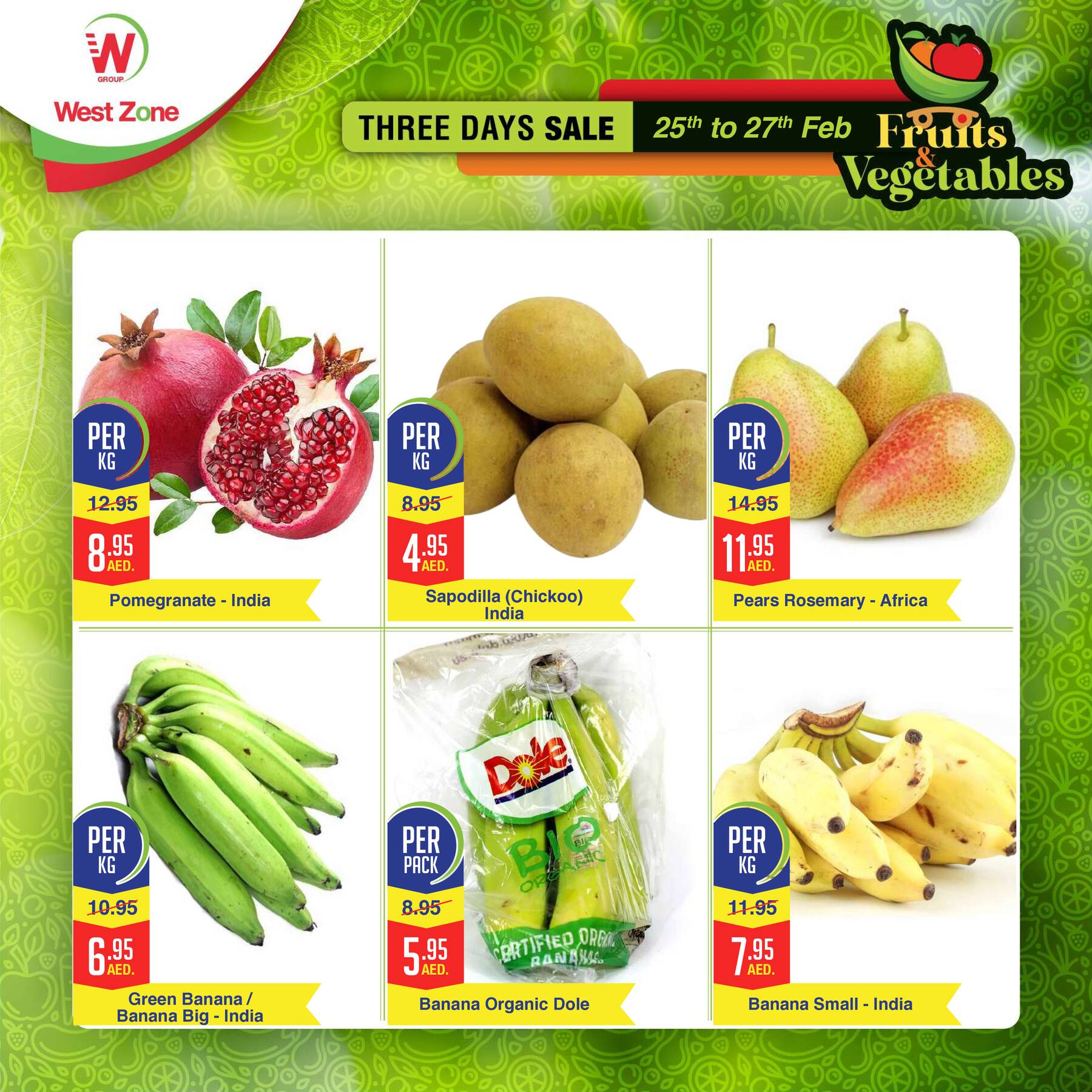 Fruits & Vegetables Offers from West Zone until 27th February - West ...