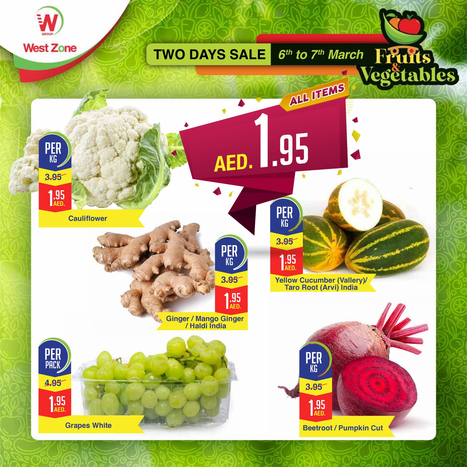Fruits & Vegetables Offers from West Zone until 7th March - West Zone ...