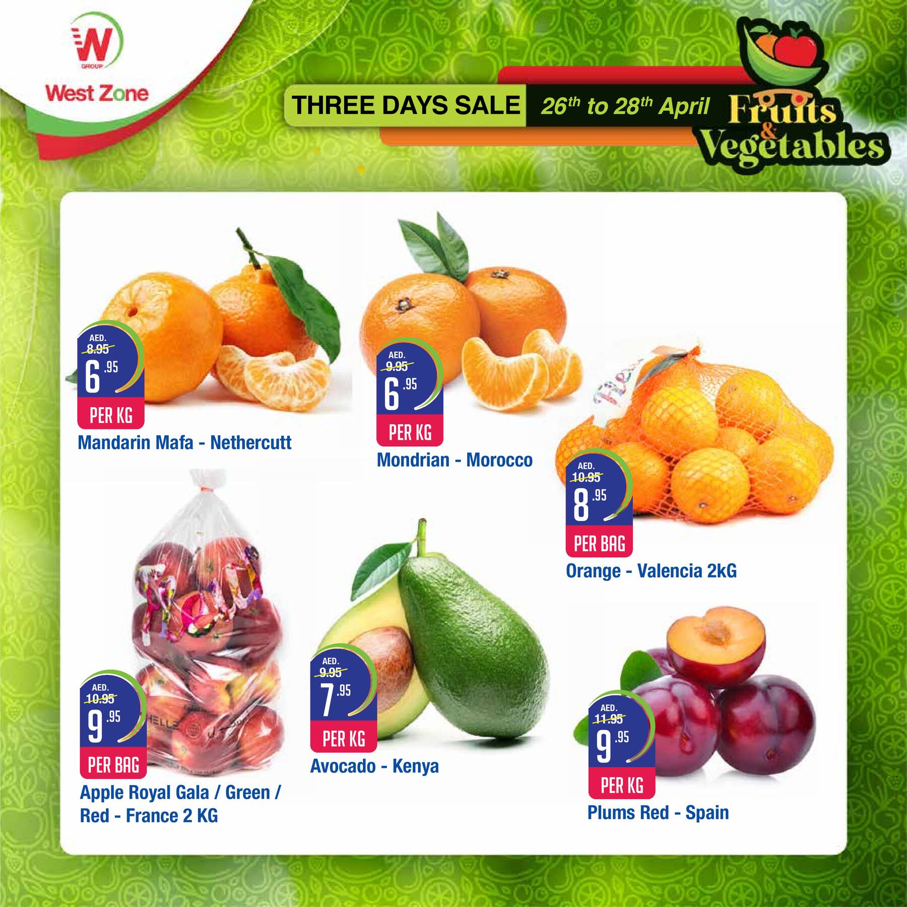 Fruits & Vegetables Offers from West Zone until 28th April - West Zone ...