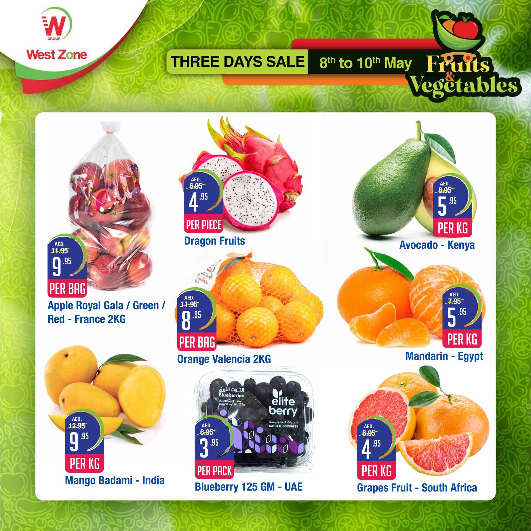 Fruits & Vegetables Offers from West Zone until 10th May - West Zone ...