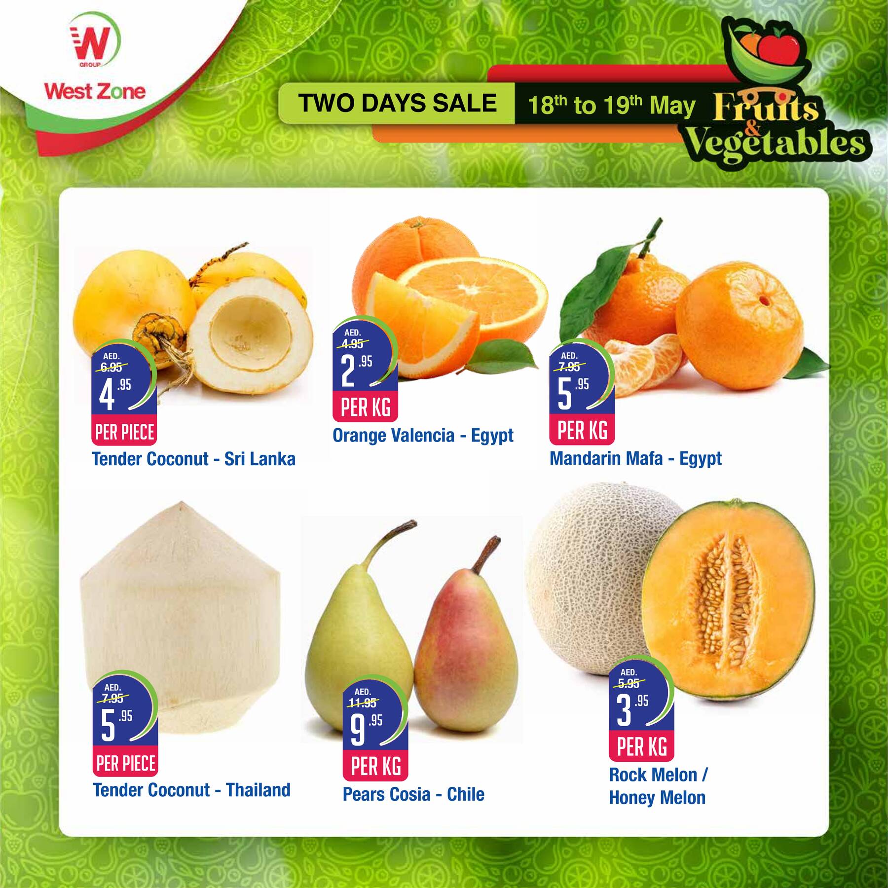 Fruits & Vegetables Offers from West Zone until 19th May - West Zone ...