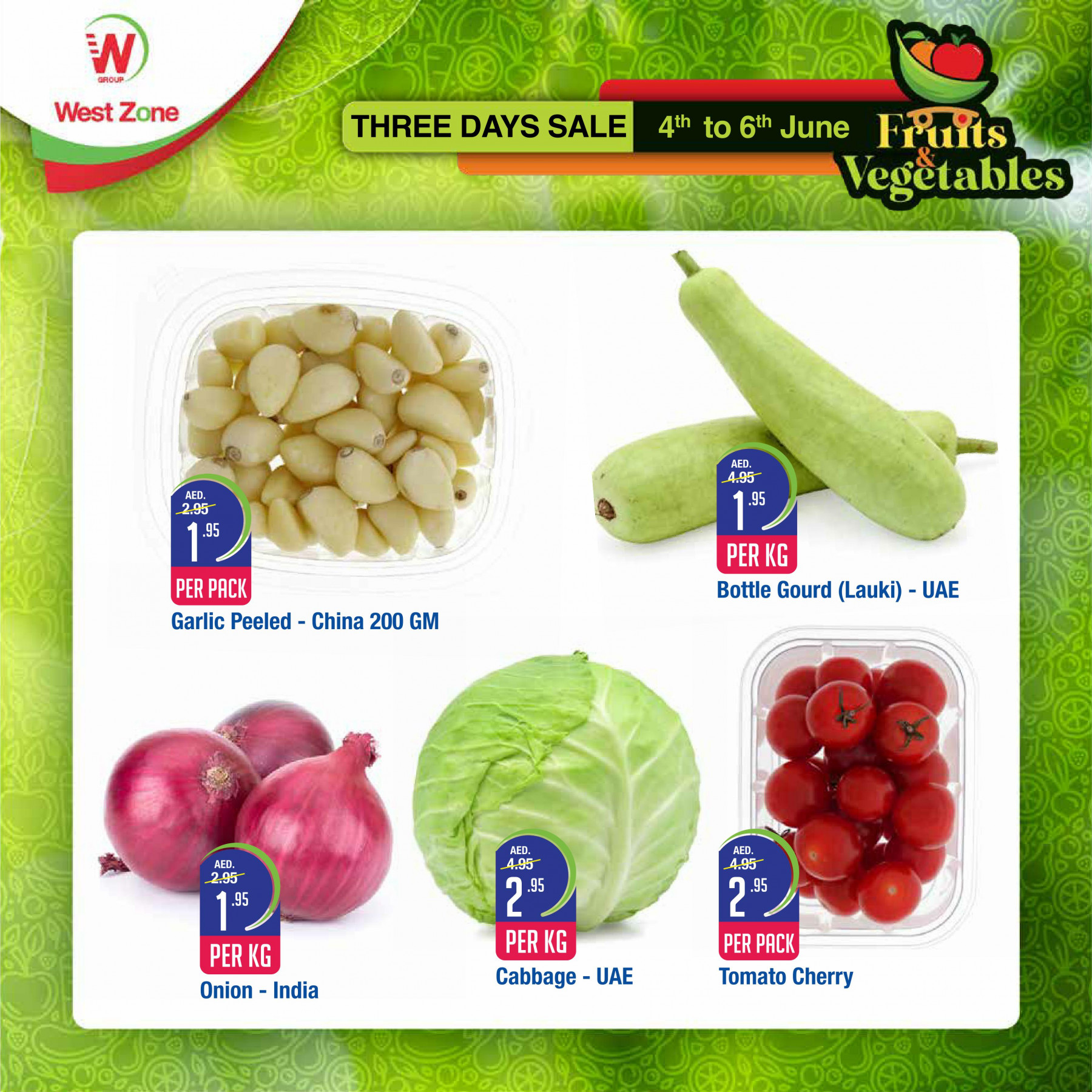 Fruits & Vegetables Offers from West Zone until 6th June - West Zone ...