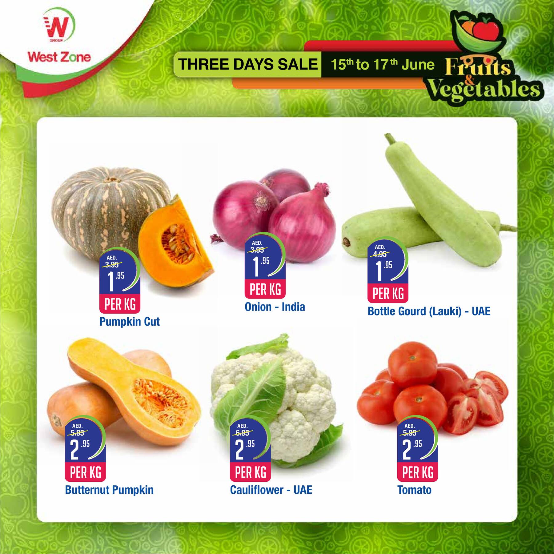 Fruits & Vegetables Offers from West Zone until 17th June - West Zone ...