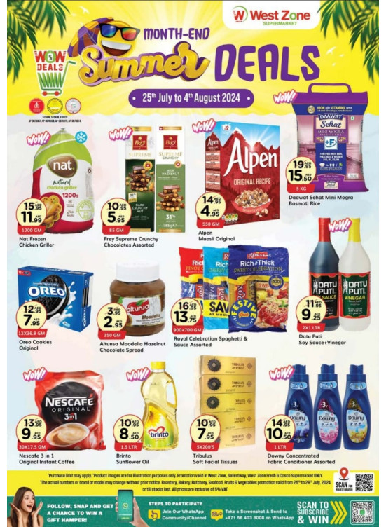 Summer Deals from West Zone until 4th August - West Zone UAE Offers & Promotions