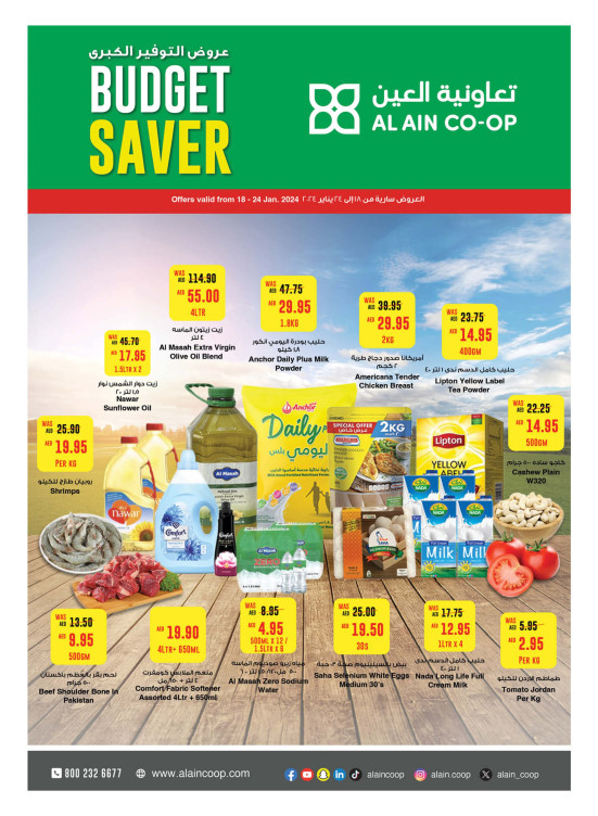 Budget Saver from Al Ain Co-op Society until 24th January - Al Ain Co ...