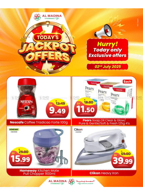Today Jackpot Offers from Al Madina Hypermarket until 2nd July - Al ...