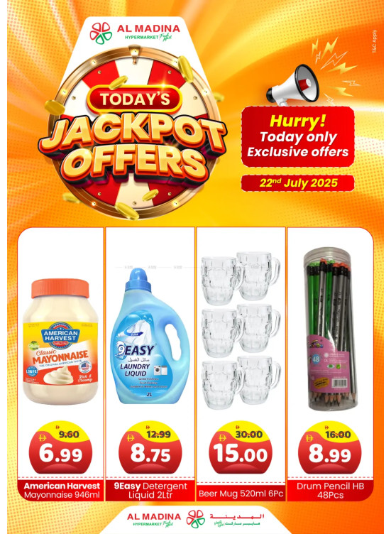 Today Jackpot Offers from Al Madina Hypermarket until 22nd July - Al ...