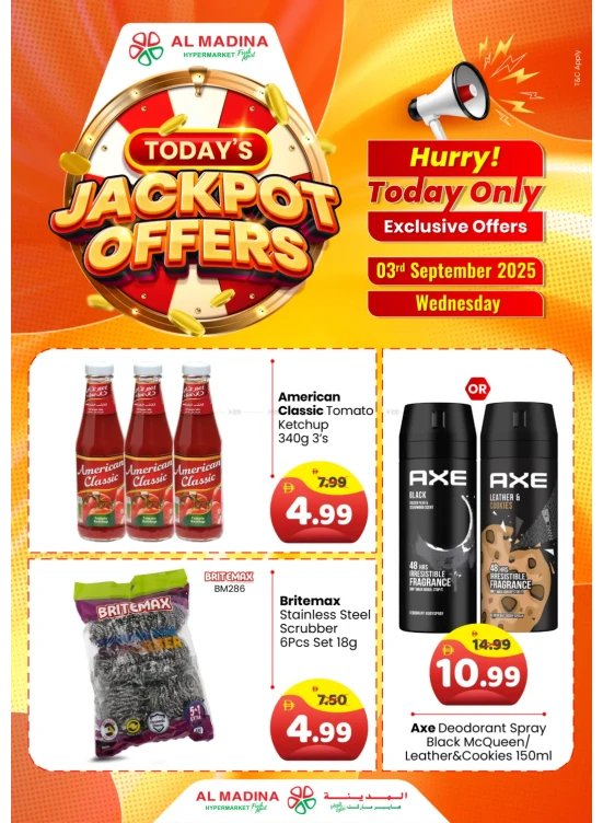 Today Jackpot Offers from Al Madina Hypermarket until 3rd September ...