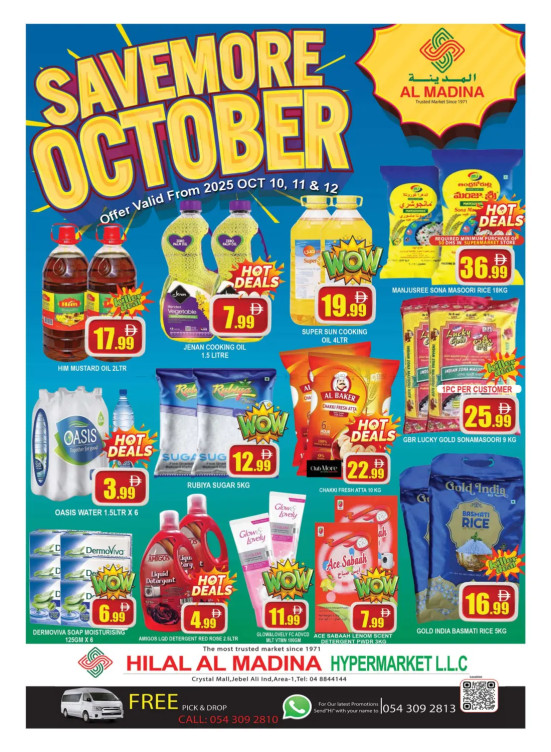 Save More October - Hilal Al Madina, Crystal Mall, Dubai from Al Madina Hypermarket until 12th ...