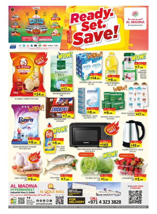 Ready & Set & Save - Al Quoz, Dubai from Al Madina Hypermarket until 18th December - Al Madina ...