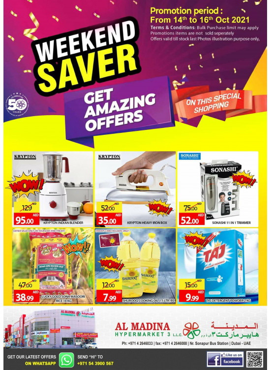Weekend Saver from Al Madina Hypermarket until 16th October - Al Madina ...