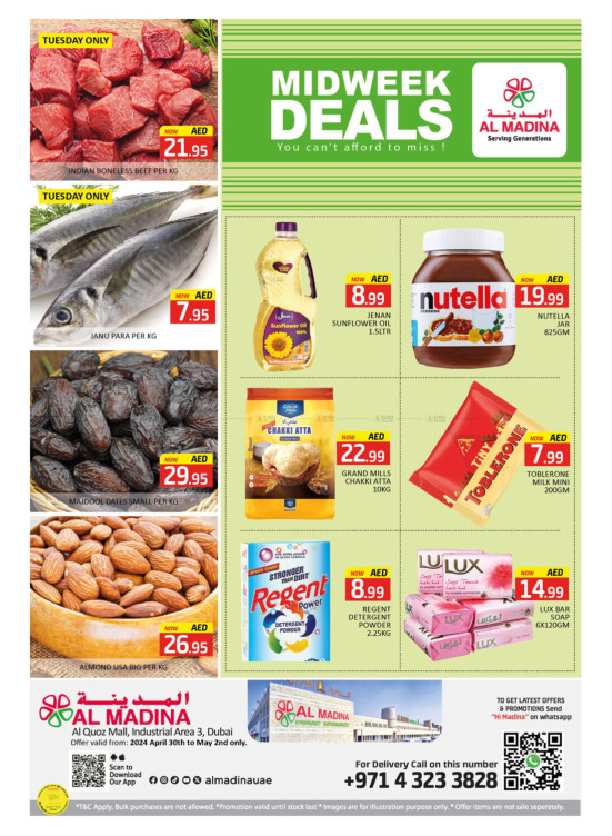 Midweek Deals - Al Quoz, Dubai from Al Madina Hypermarket until 2nd May - Al Madina Hypermarket ...