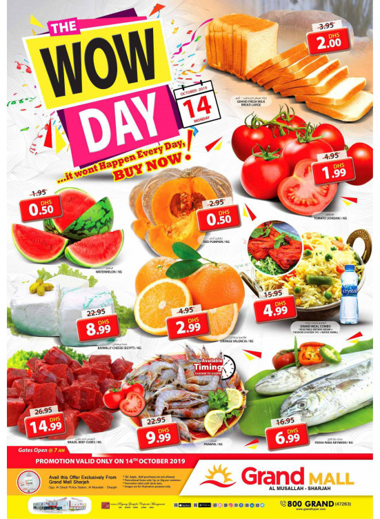 Wow Day - Grand Mall Sharjah from Grand Hypermarket until 14th October ...