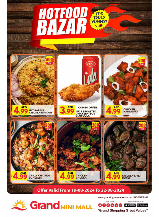 Hot Food Bazar - Grand Mini Mall from Grand Hypermarket until 22nd ...