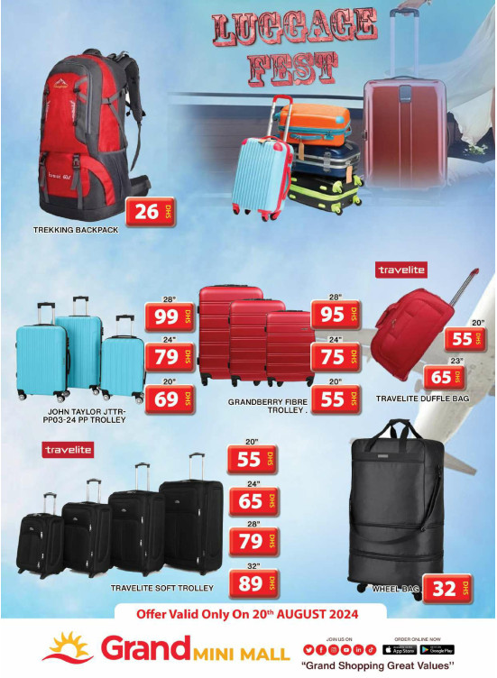Luggage Fest - Grand Mini Mall from Grand Hypermarket until 20th August - Grand Hypermarket UAE ...