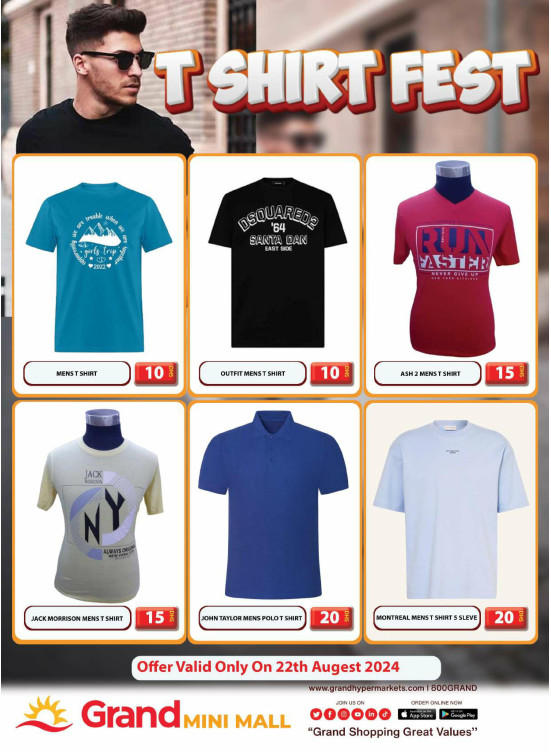 T-Shirt Fest - Grand Mini Mall from Grand Hypermarket until 22nd August - Grand Hypermarket UAE ...