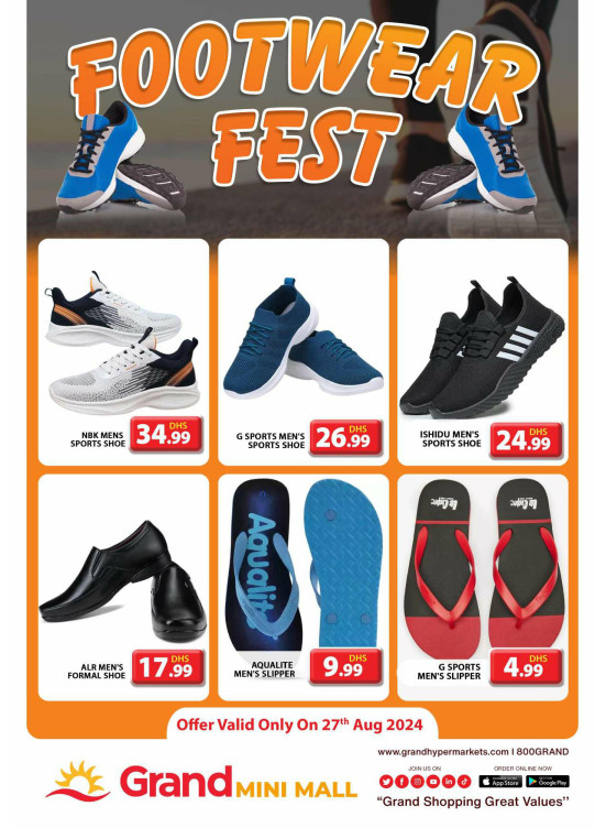 Footwear Fest - Grand Mini Mall from Grand Hypermarket until 27th August - Grand Hypermarket UAE ...
