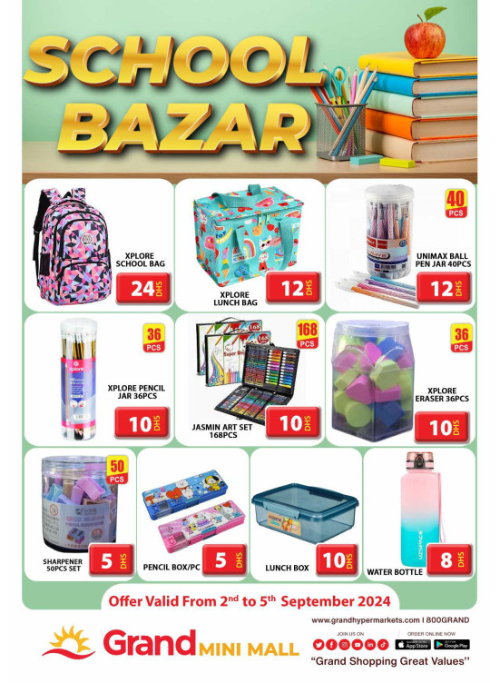 School Bazar - Grand Mini Mall from Grand Hypermarket until 5th ...