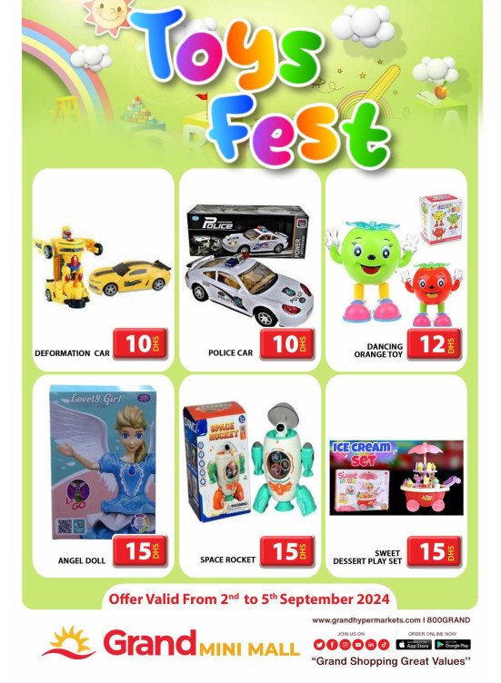 Toys Fest - Grand Mini Mall from Grand Hypermarket until 5th September - Grand Hypermarket UAE ...