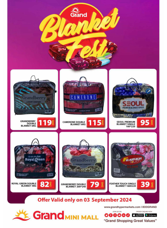 Blanket Fest - Grand Mini Mall from Grand Hypermarket until 3rd September - Grand Hypermarket ...