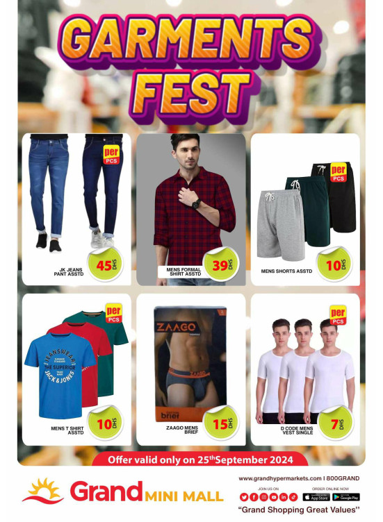 Garments Fest - Grand Mini Mall from Grand Hypermarket until 25th September - Grand Hypermarket ...
