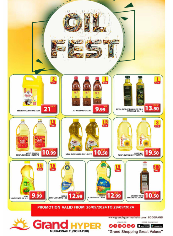 Oil Fest - Grand Hyper Muhaisnah from Grand Hypermarket until 29th ...