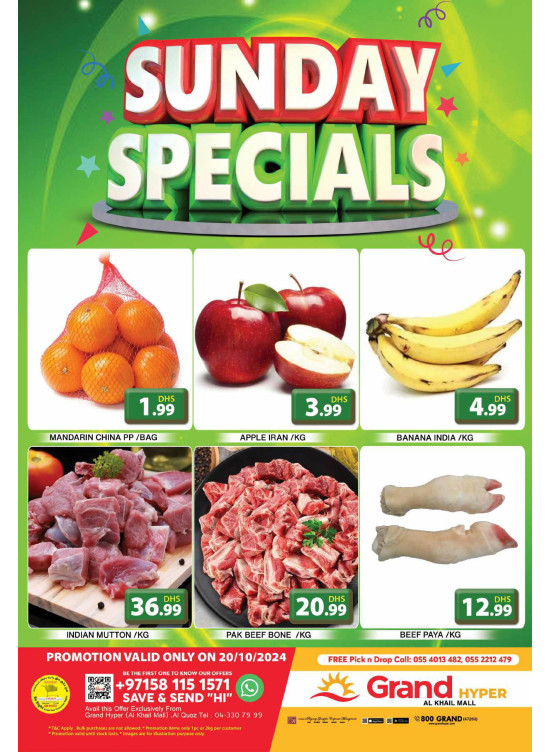 Sunday Specials - Grand Hyper Al Khail Mall from Grand Hypermarket ...