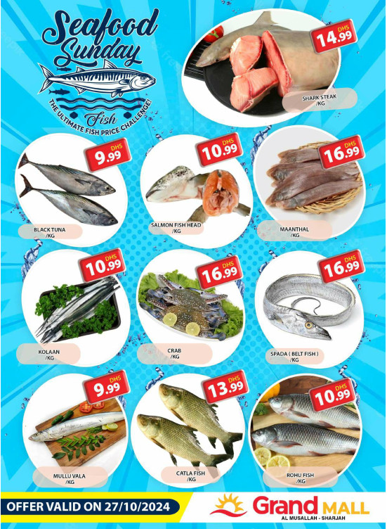 Seafood Sunday - Grand Mall Sharjah from Grand Hypermarket until 27th ...