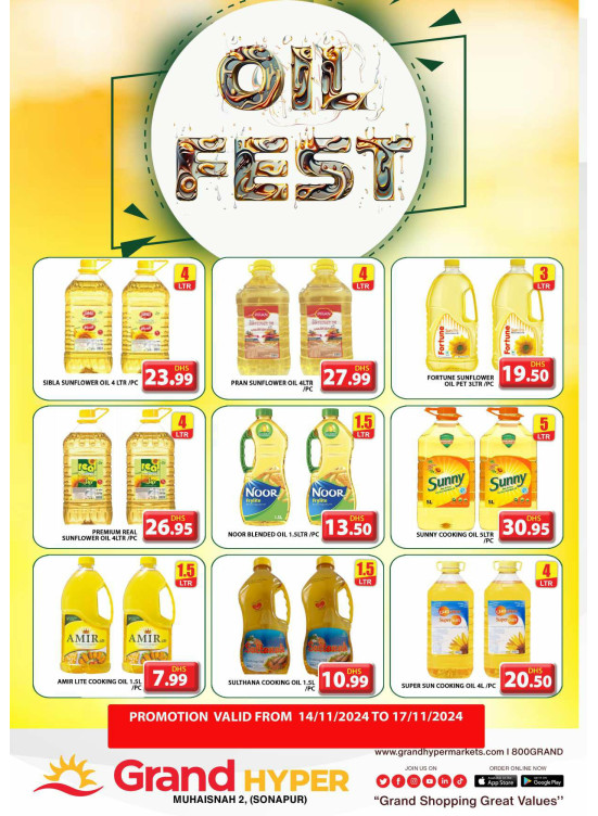 Oil Fest - Grand Hyper Muhaisnah from Grand Hypermarket until 17th ...