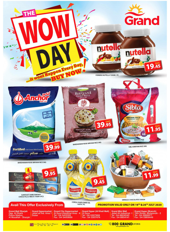 Wow Day from Grand Hypermarket until 20th July - Grand Hypermarket UAE ...
