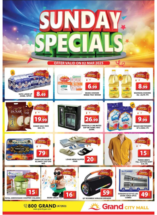 Sunday Specials - Grand City Mall from Grand Hypermarket until 2nd ...
