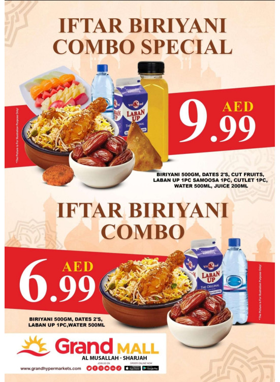 Iftar Combo - Grand Mall Sharjah from Grand Hypermarket until 2nd March ...