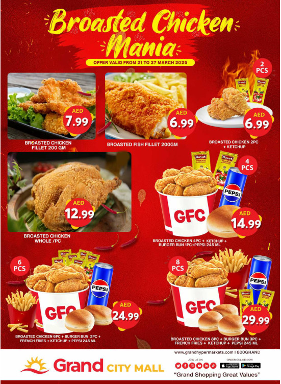 Broasted Chicken Mania - Grand City Mall from Grand Hypermarket until ...
