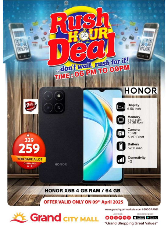 Rush Hour Deal - Grand City Mall from Grand Hypermarket until 9th April ...