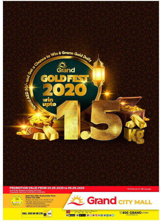 Gold Fest 2020 - Grand City Mall from Grand Hypermarket until 9th ...